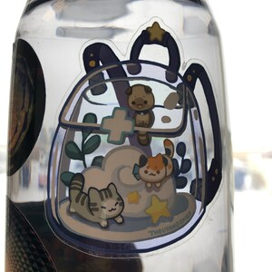 Vinyl Sticker transparent First Meow Kit Kittens Bag - Etsy