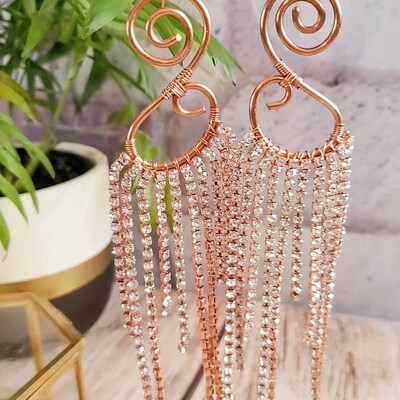 Rhinestone Fringe I High Quality Rhinestone Trim/ Rhinestone Chain ...