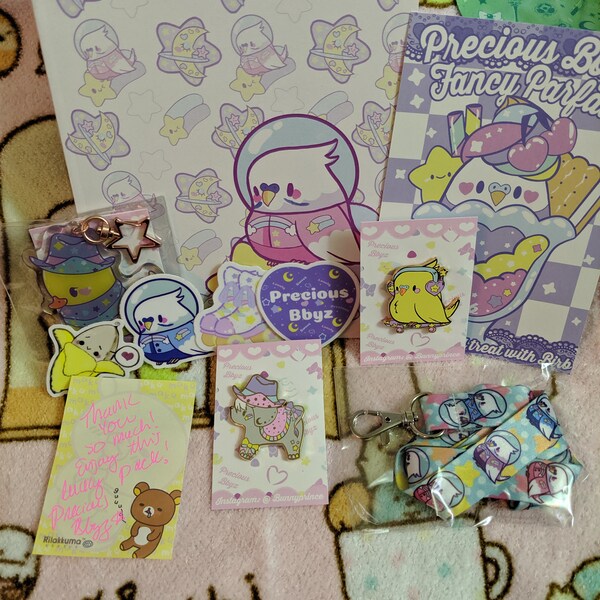 Astro Birb Kawaii Enamel Pin | Pastel Space Budgie Parakeet Enamel Pin ...