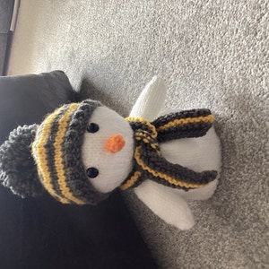 PDF Knitting Pattern Snowman Christmas Novelty Toy & Chocolate Orange ...