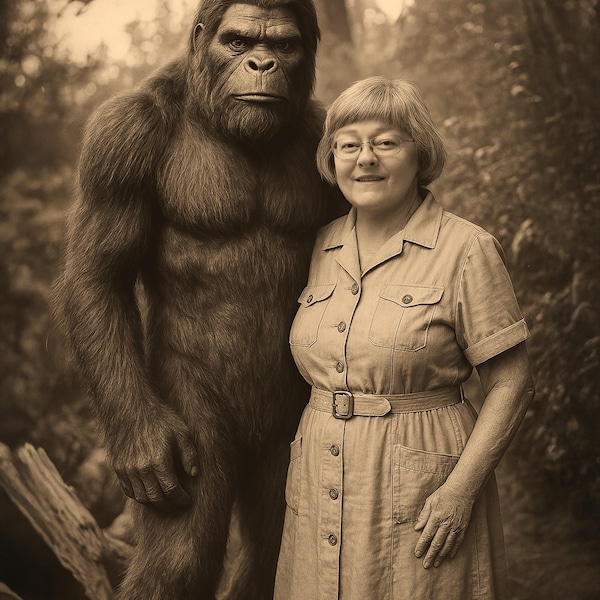 Personalized 1890s Explorer Portrait With Cryptid, Custom Historical ...