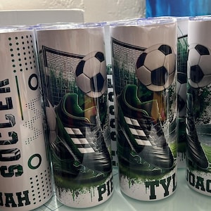 Soccer Tumbler Design: Goal Post, Cleats, Ball - 20 Oz Skinny Wrap (PNG ...