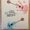 Handprint Art Craft / Our Dad Rocks Guitar / Father's Day Birthday ...
