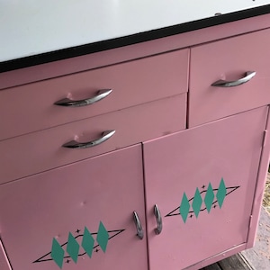 Set of 2 Astro Atomic Two Tone Diamond Starburst Vinyl DECAL Vintage ...