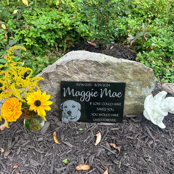 Pet Memorial Stone, Pet Memorial Gift, Dog Headstone, Dog Memorial, Pet ...