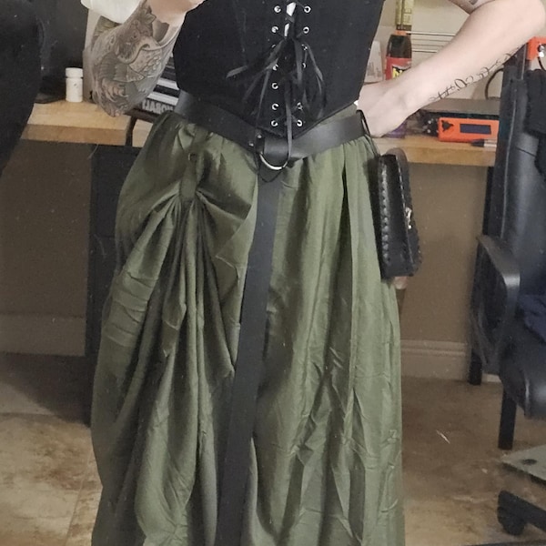 Green Ren Faire Corset | Sizes S-2XL | Woman's Victorian Archer Corset ...