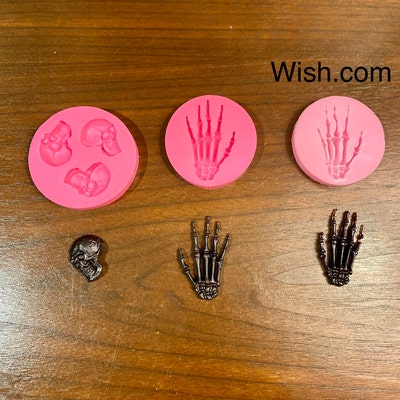 Skeleton Head Skull Silicone Mold,small Skull Silicone Mold,halloween ...