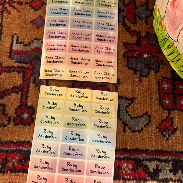 Waterproof Name Stickers Baby Label Kids Name Labels, Personalize Kids ...