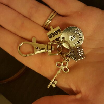 REALTOR NEW HOUSE Keychain House, for Sale Sign and Key Charm ...