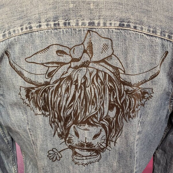 Highland Hairy Cow Screen Print Transfer (low Heat Formula) // Ready to ...