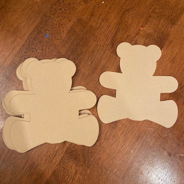 Paper Teddy Bear Cutouts: Baby Shower Decor, Scrapbooking (20) Pack - Etsy