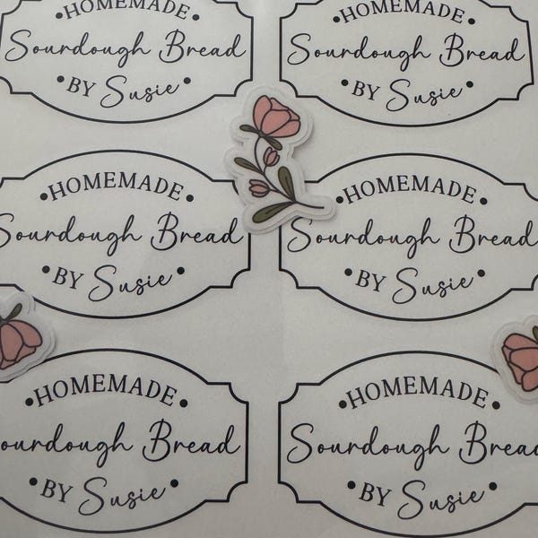 Personalized Homemade Bakery Labels || Custom Baking Stickers || Baked ...