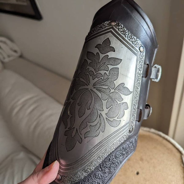 Leather Bracers Medieval Knight Costume Larp Armor Noble Cosplay ...