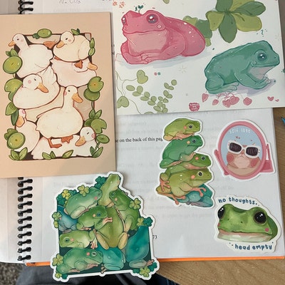 Pancake Frog Sticker Cute Kawaii Sweets Frog Sticker Froggy Sticker ...