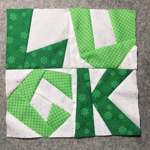 LUCK Paper Pieced Block Pattern in PDF - Etsy