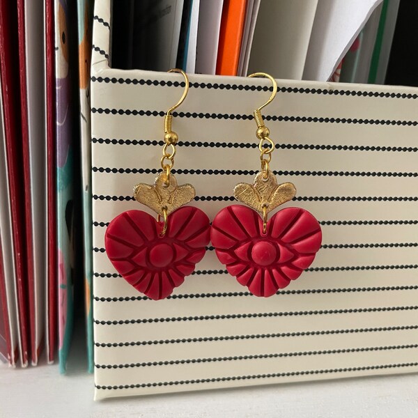 Diamond Shaped Purple and Silver Flake Marble Polymer Clay Earrings ...