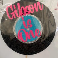 Vinyl Record Theme Cake Topper Personalised - Etsy