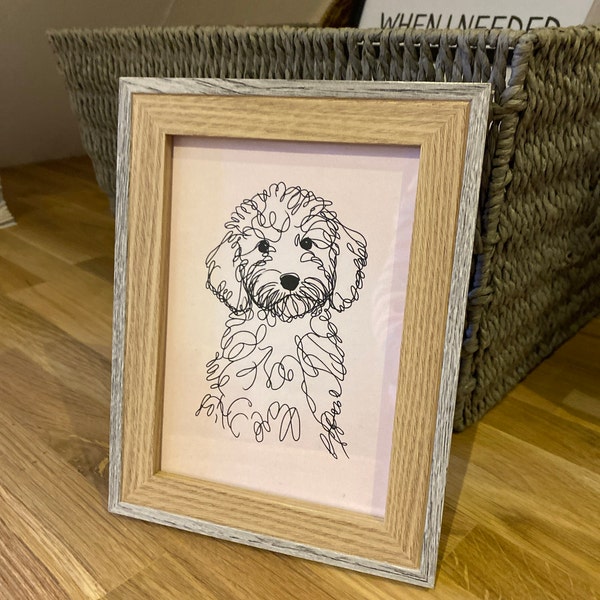 Malti Poo Dog Line Art Print Printable|instant Download | Elegant ...