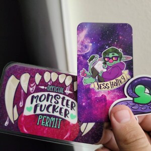 Monster Lover/ Fker Permit Laminated Holographic - Etsy