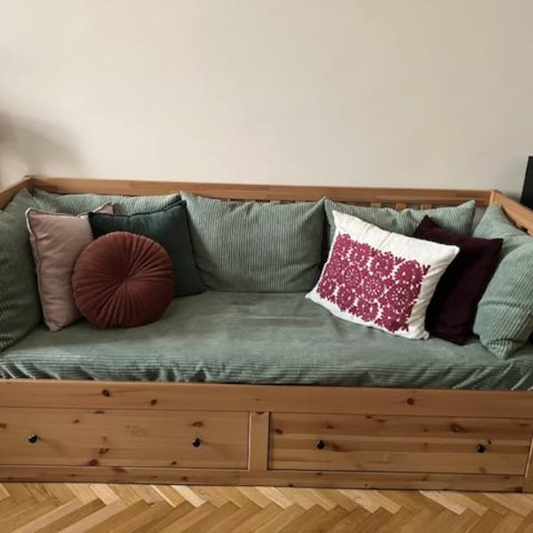 NEW!!! Velvet Set, Slipcover, Pillows. Hemnes Brimnes Daybed Cover ...