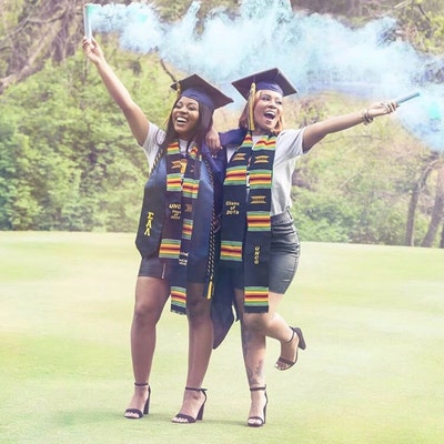 Ready to Customize Black Authentic Handwoven Kente Cloth Graduation ...