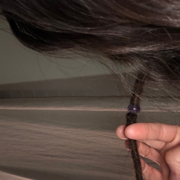 6mm Wide Big Hole Gemstone Loc Beads, Dreadlock Hair Accessories, Beads ...