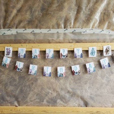 Printable Geology Theme Banner, Geology Happy Birthday Banner, Geology ...