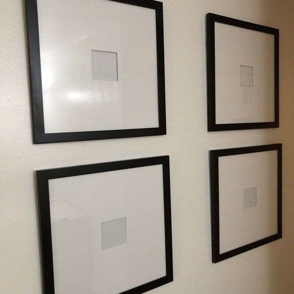 Custom Size Mat Board for Frame / Picture Mount, Black Matte, White ...