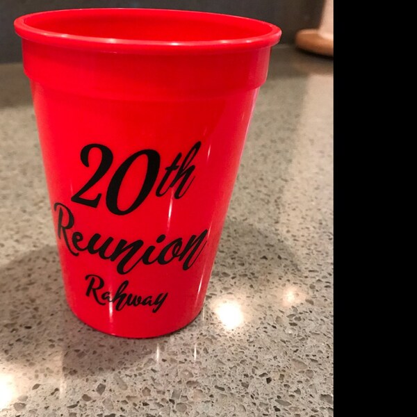 Class Reunion Cups, Reusable Plastic Cups, Custom High School Reunion ...