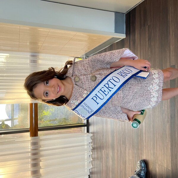 Girls Pageant Party Interview Dress, Size 3, Bright White and Neon ...