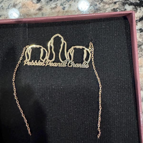 Multiple Dog Necklace, Dog Head Name Necklace, Dog Ear Necklace ...