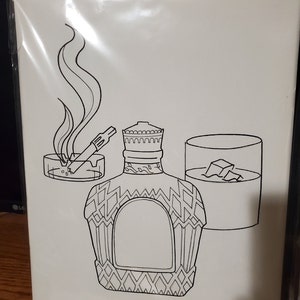 Hennessy Pre-drawn Canvas Stencil/ Outline / Paint Parties/ - Etsy