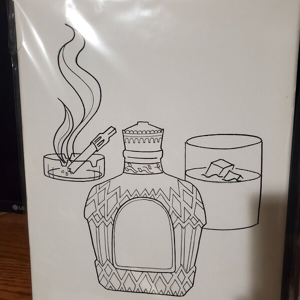 Patron Pre-drawn Canvas Stencil/ Outline / Paint Parties/ Printable ...