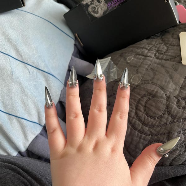 Claw Nails Art Cat Claw Y2K 3D Dragon Claw Nail Art, Wolf Claw Gradient ...