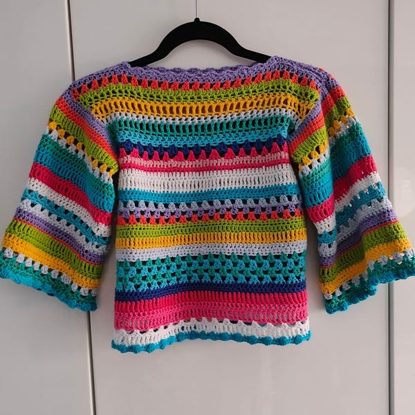 CROCHET PATTERN: the Athena Top - a Summer Crochet High Neck Mesh Top. *this is Not a Physical ...