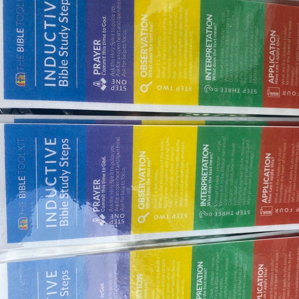 Printable Inductive Bible Study Bookmark, Scripture Color Code Legend ...