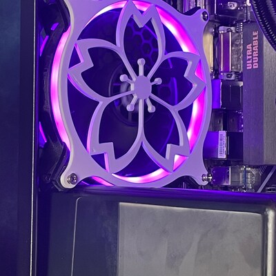 Snowflake Gaming Computer Fan Shroud/ Grill /cover Custom 3D Printed ...