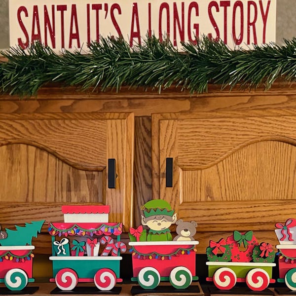 Train Santa Add-on DIY Kit, DIY Train Cars, Holiday Train, Christmas ...
