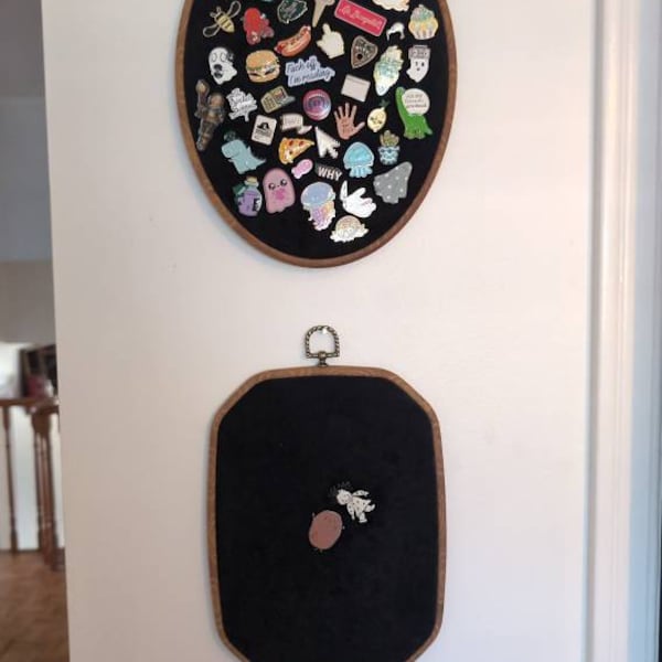 Black Velvet Octagon Pin Board, Pin Display, Pin Display Board, Pin ...