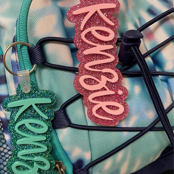 Backpack Name Tag Acrylic Keychain Personalized Acrylic Name Tag Diaper ...