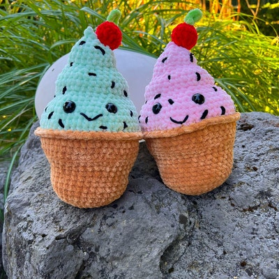 Ice Cream Cone Plush Crochet PATTERN Amigurumi - Etsy