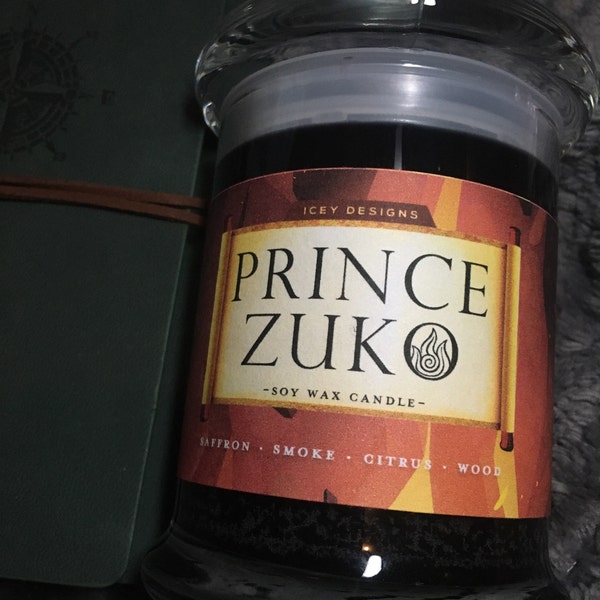Prince Zuko // Last Airbender 8oz Jar Scented Soy Candle - Etsy