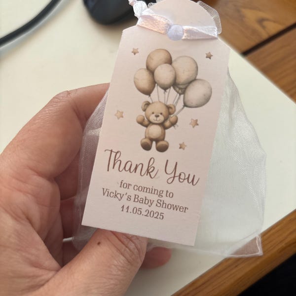 Personalised Funeral Favour Tags | in Loving Memory of Gift Tags ...