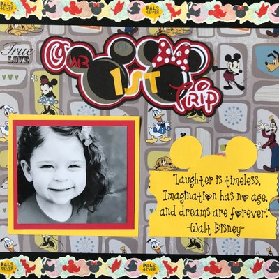 Disney Our First Trip Die Cut Paper Pieced Title for Scrapbook Pages ...