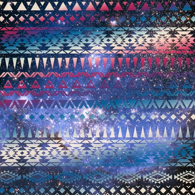 Tribal Digital Paper: colorful Tribal Patterns With Triangles, Chevron ...