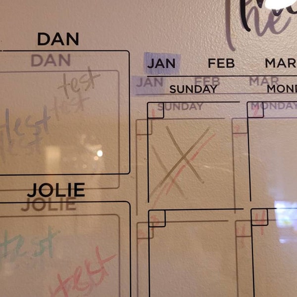 Acrylic Family Planner | Personalized Monthly Calendar | Dry Erase ...