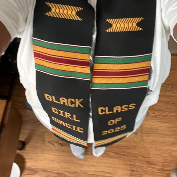 Kente Stole CLASS OF 2025 Classic Sash Stoll Graduation Stole Class of ...