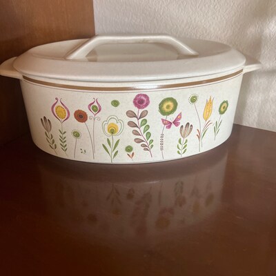 Vtg 1930s Ironstone Floral Turkey Platter by Scio Pottery Hazel Pattern ...