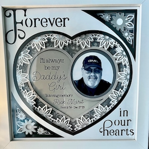 CUSTOMIZABLE 3D MEMORIAL Shadow Box Svg for Cricut for Silhouette - Etsy