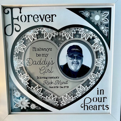 CUSTOMIZABLE 3D MEMORIAL Shadow Box Svg for Cricut for Silhouette - Etsy